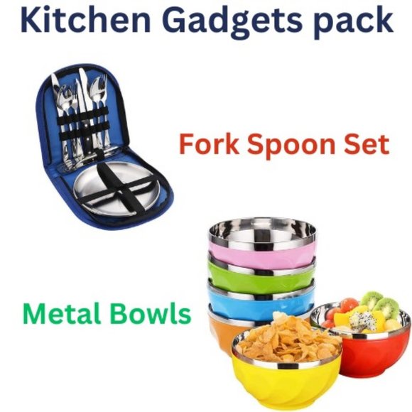 Vigor | Kitchen | Camping Silverware Lightweight Set Fun Timepass Bowls Multi Pack | Poshmark